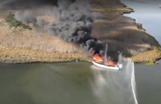 Fire Breaks Out on Boat Near Ocean County, Emergency Crews Deployed ...