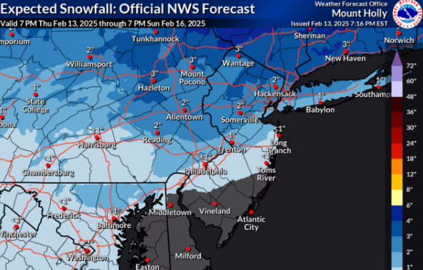 Nasty Weekend Storm Expected in NJ: Snow, Ice, and Heavy Rain Ahead ...