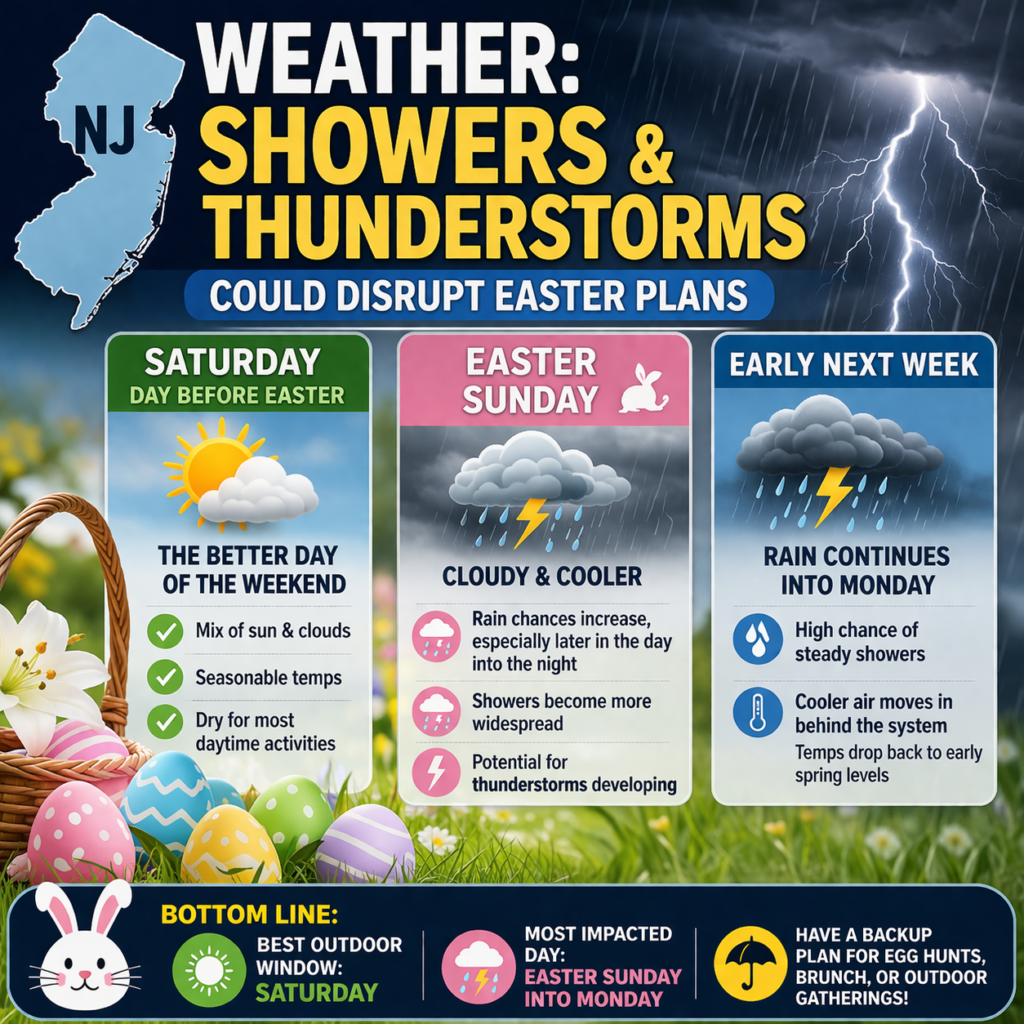 NJ Weather: Showers and Thunderstorms Could Disrupt Easter Plans ...